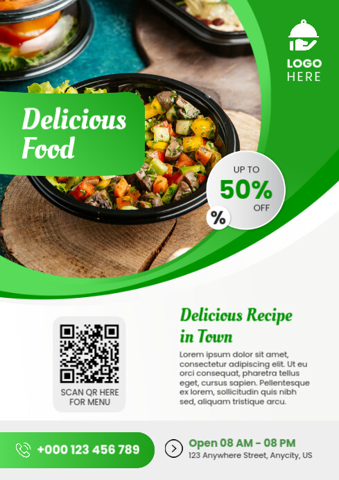Copy of Delicious Food Restaurant Poster Template | PosterMyWall