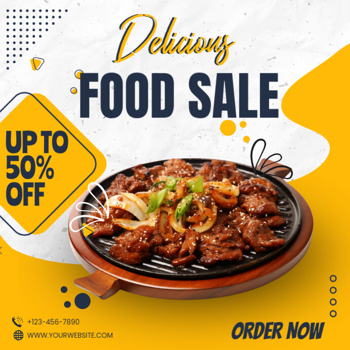 Delicious Food Sale Instagram Post Template | PosterMyWall
