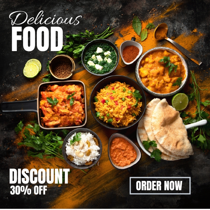 DELICIOUS FOOD TEMPLATE | PosterMyWall