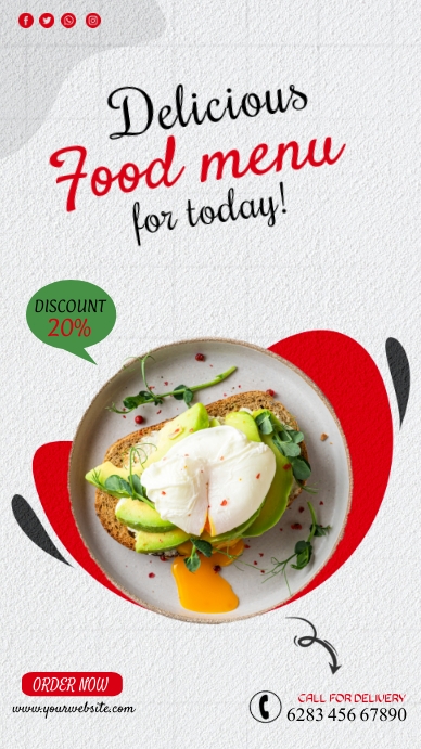 DELICIOUS FOOD TEMPLATE | PosterMyWall