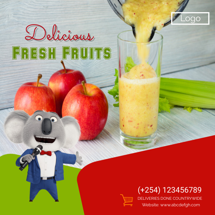Delicious Fresh Fruits Template | PosterMyWall