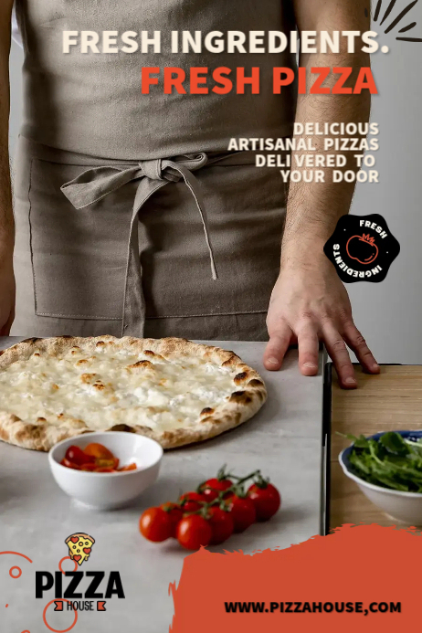 Delicious Freshly Pizza Poster Template | PosterMyWall