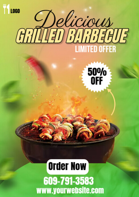 Copy of Delicious Grilled Barbacue Ads | PosterMyWall