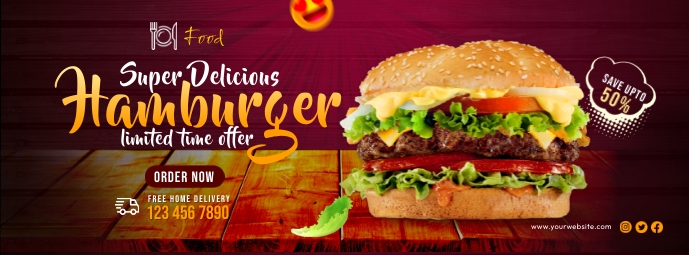 Copy of Delicious Hamburger Ads | PosterMyWall