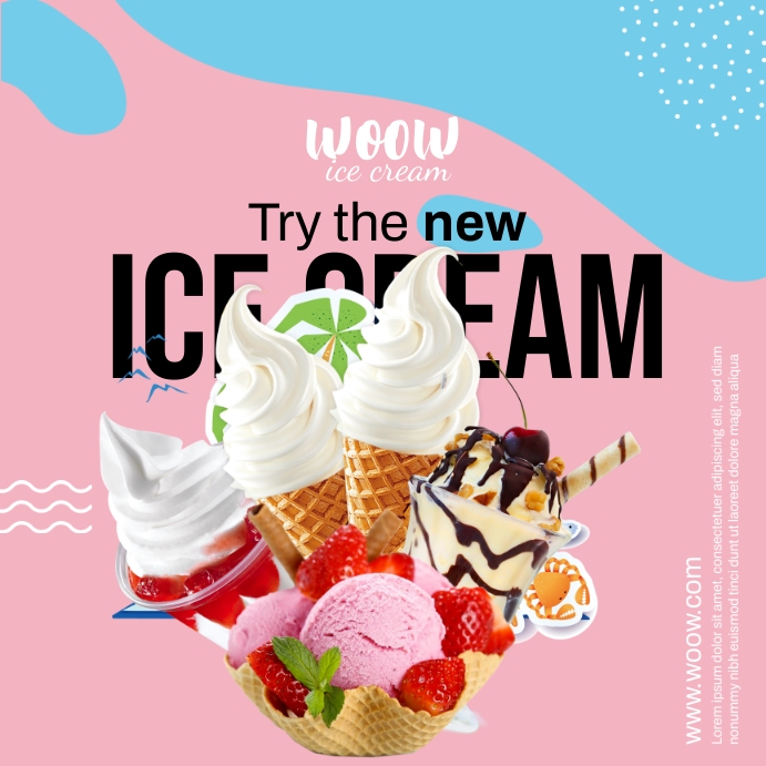Delicious Ice Cream Ads Template | PosterMyWall