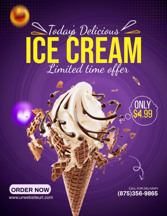 Copy of Delicious Ice Cream Ads | PosterMyWall