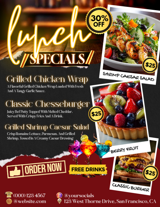 Delicious Lunch Specials You’ll Love Template | PosterMyWall