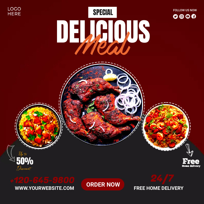 Delicious Meal Template | PosterMyWall