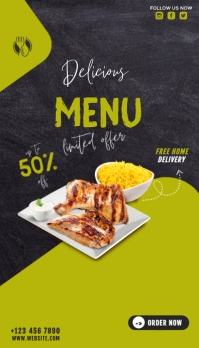 Food Menu Business Card Template | PosterMyWall