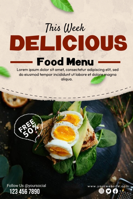 Delicious Menu Template | PosterMyWall