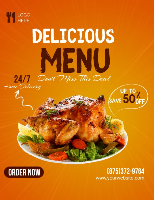 Copy of Delicious Menu | PosterMyWall