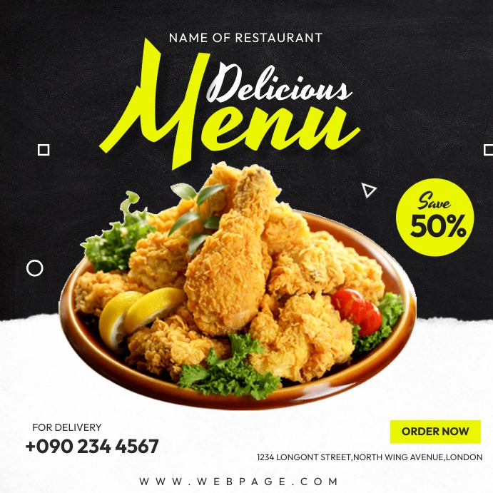 DELICIOUS MENU FLYER Template | PosterMyWall