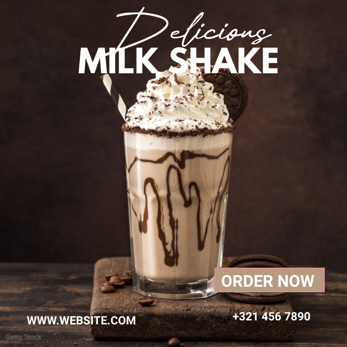 Delicious milk shake Template | PosterMyWall