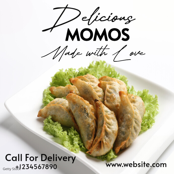 Plantilla de delicious momos template | PosterMyWall