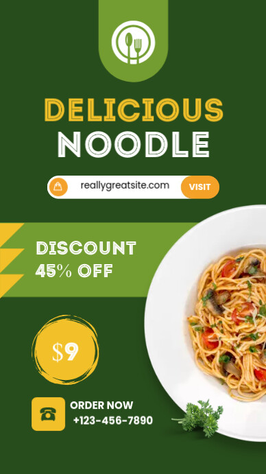 delicious noodles template | PosterMyWall