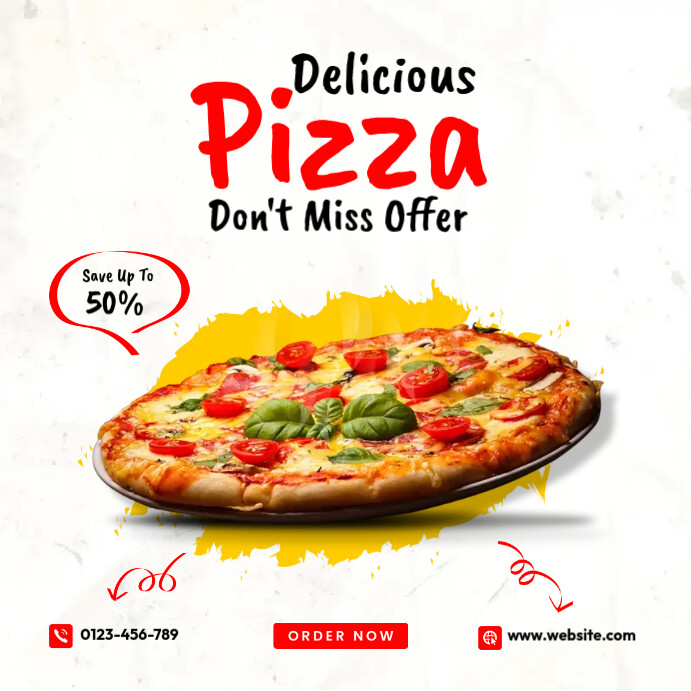Delicious Pizza Ads Template | PosterMyWall