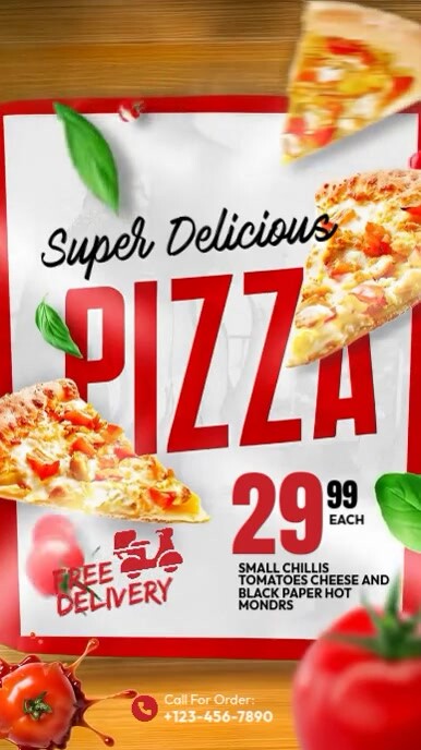 Pizza Promotion Instagram Reel Template | PosterMyWall