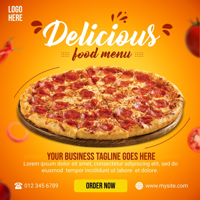 Delicious Pizza Ads Template | PosterMyWall