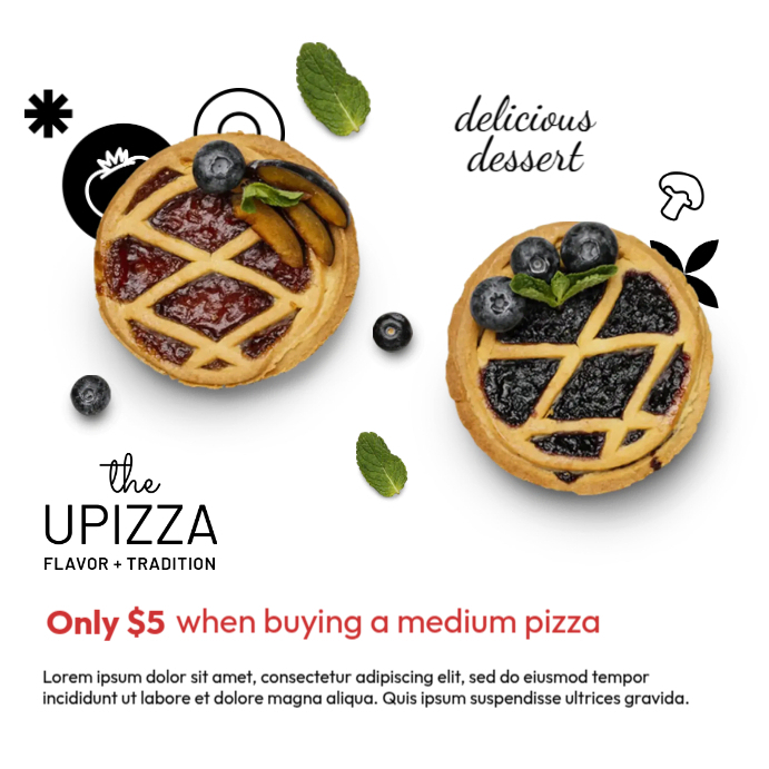 Delicious Pizza Ads Template | PosterMyWall