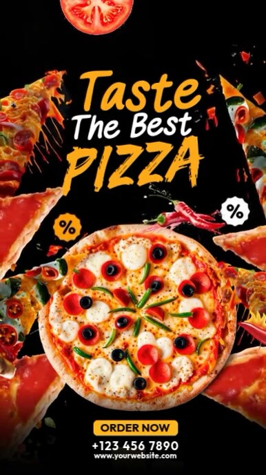 Delicious Pizza Ads Template | PosterMyWall