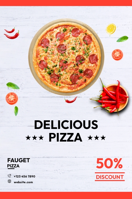 Delicious Pizza Banner Template | PosterMyWall