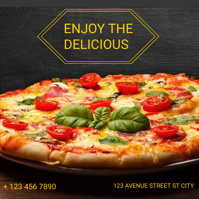 Copy of Delicious pizza | PosterMyWall