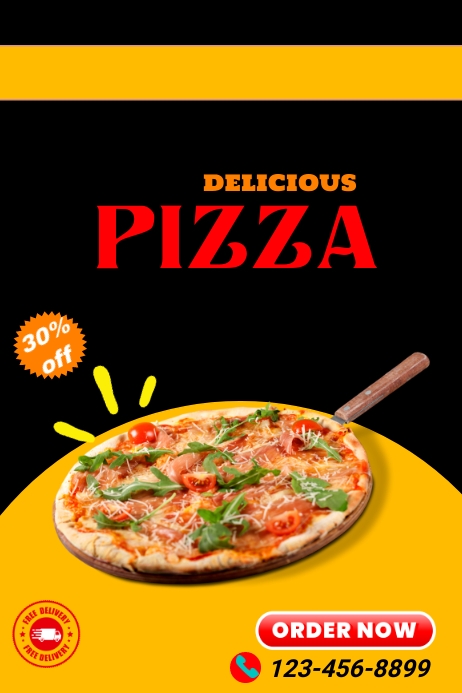 delicious pizza Template | PosterMyWall