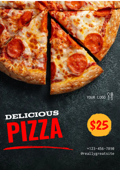 Delicious Pizza Template | PosterMyWall
