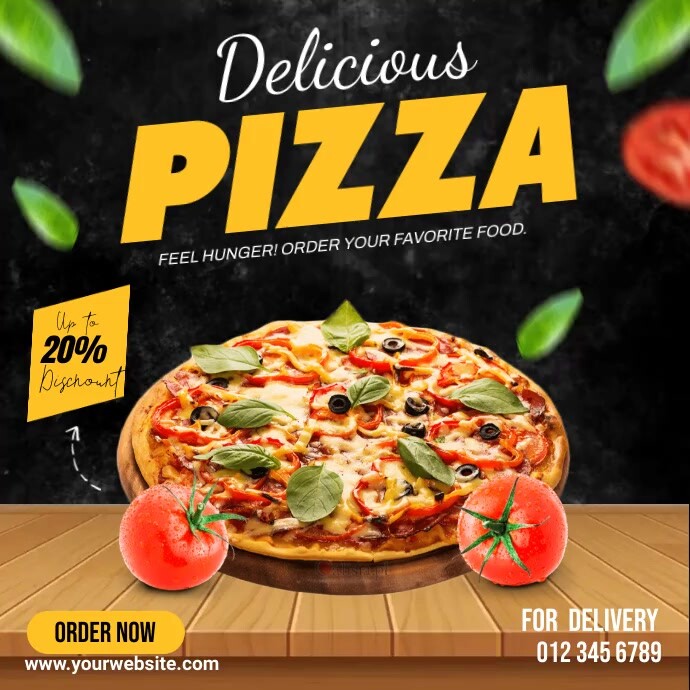 Delicious Pizza Flyer Ads Template | PosterMyWall