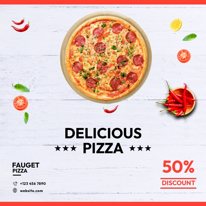 Delicious Pizza Instagram Template | PosterMyWall
