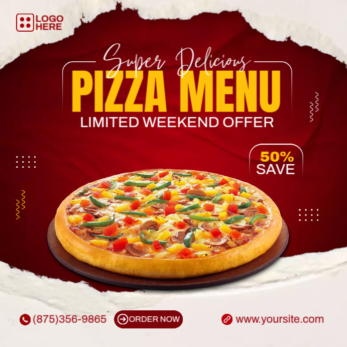 Copy of Delicious Pizza Menu | PosterMyWall