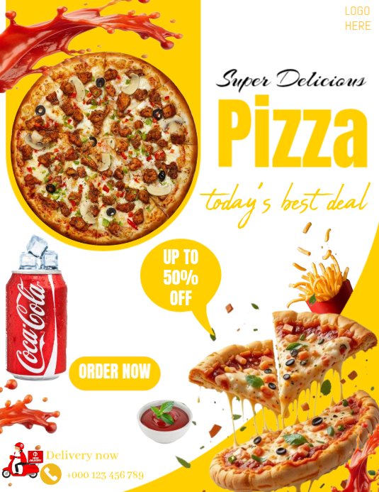 Delicious pizza menu social media promotion and instagram banner post ...