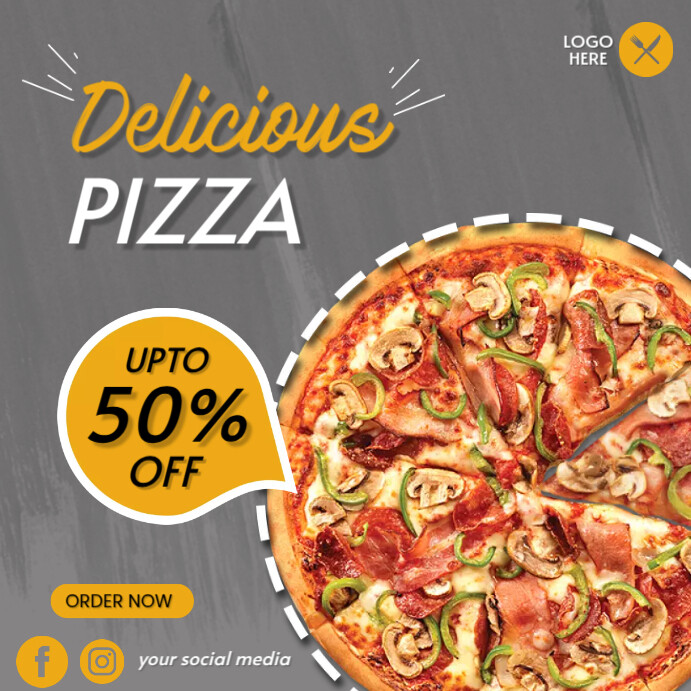 Plantilla de Delicious Pizza Offer | PosterMyWall