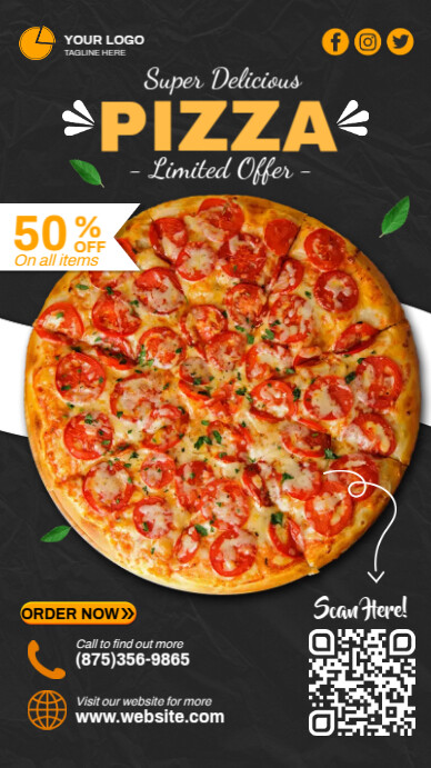 Delicious Pizza Offer Template | PosterMyWall