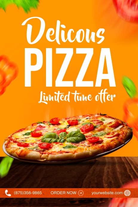 Plantilla de Delicious Pizza Offer | PosterMyWall