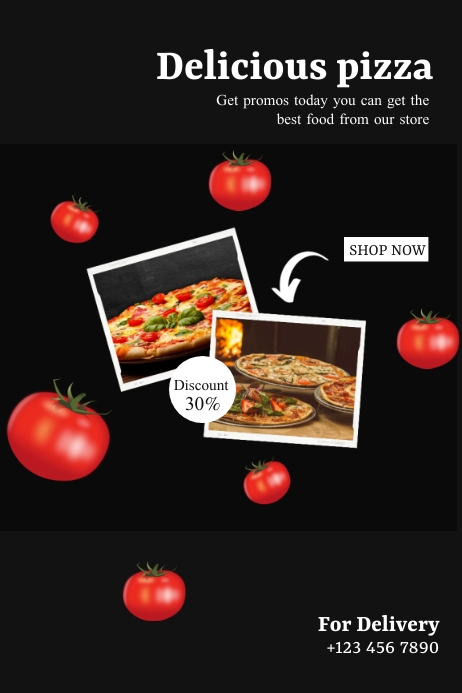 Delicious Pizza Poster Template | PosterMyWall