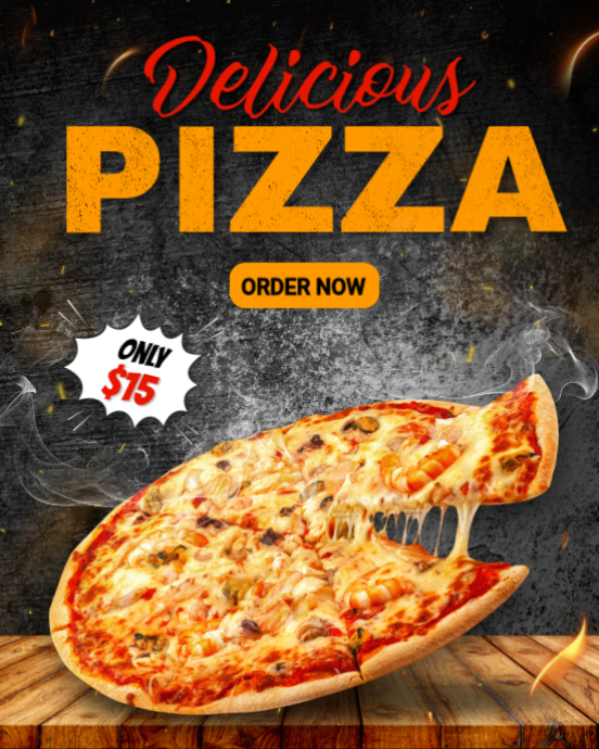 Delicious Pizza Promotional with Special Price Offer Template ...