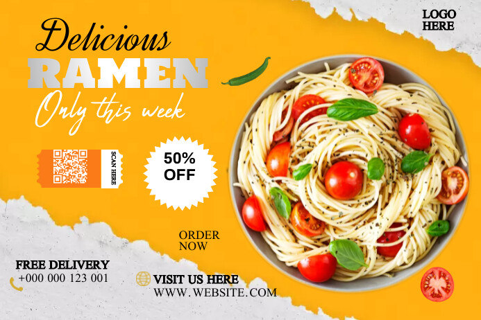 Delicious Ramen Ads Template | PosterMyWall