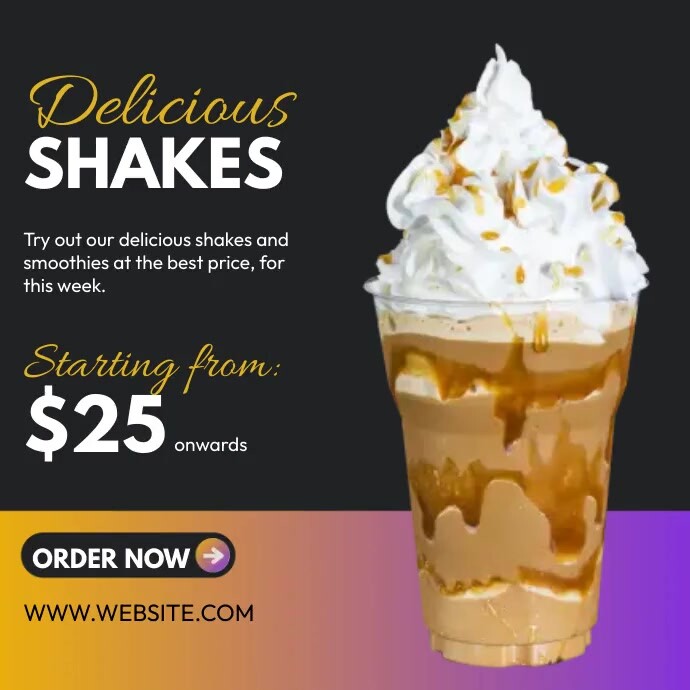 Delicious Shakes Template | PosterMyWall