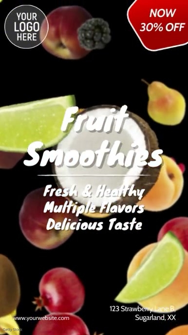 Delicious Smoothies Juices Drinks Insta Story Template | PosterMyWall