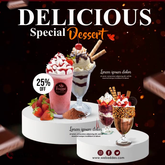 Delicious Special Desert Template | PosterMyWall