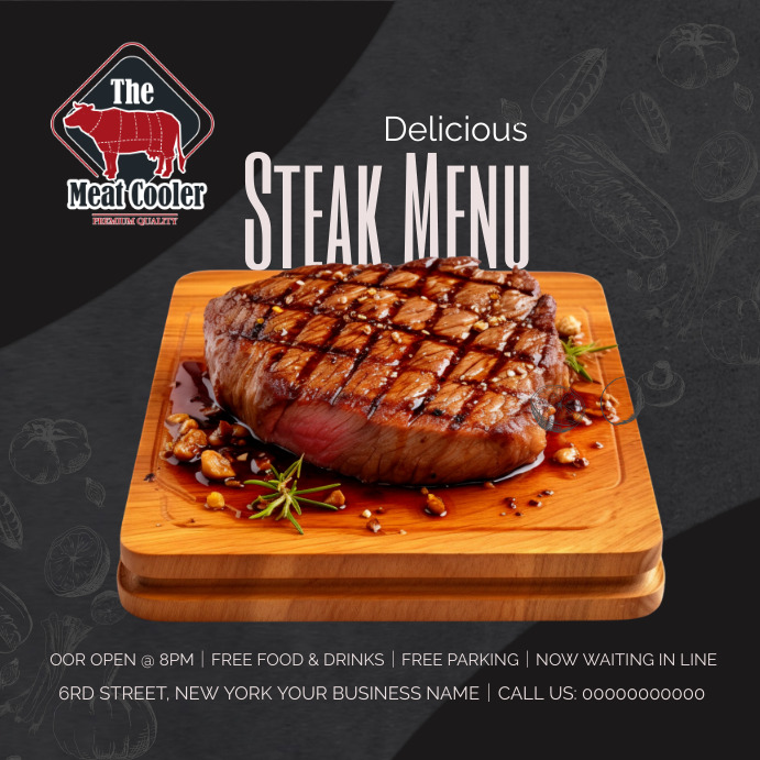 Copy of Delicious Steak Menu Restaurant Flyer | PosterMyWall