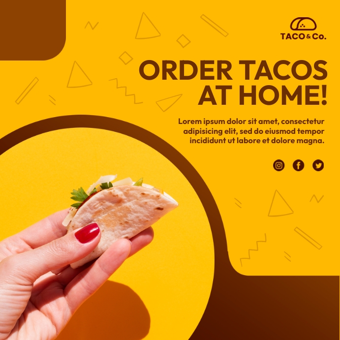 Copy of Delicious Taco Ads | PosterMyWall