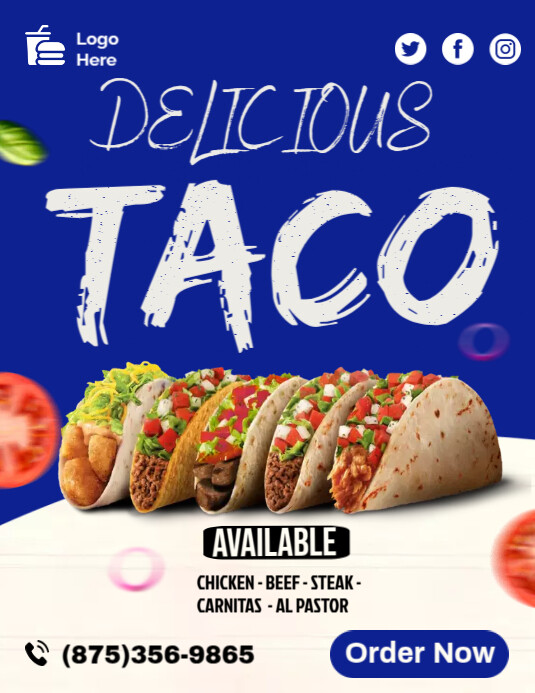 Delicious Taco Template | PosterMyWall