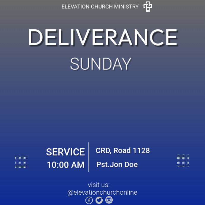 DELIVERANCE SERVICE (1) Template | PosterMyWall