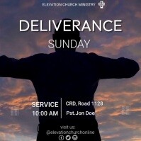 deliverance service flyer Template | PosterMyWall
