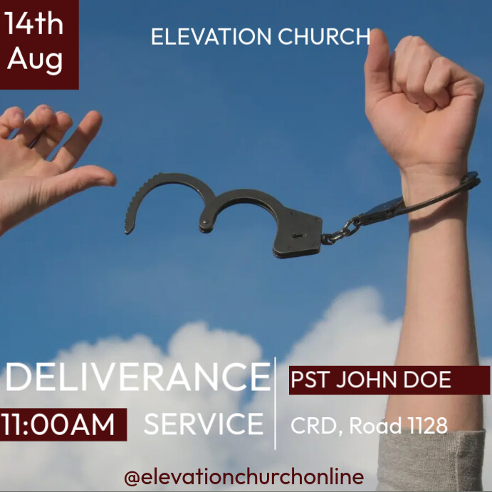DELIVERANCE SERVICE (16) Template | PosterMyWall