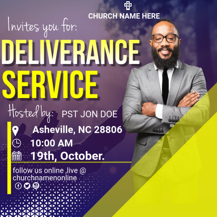 DELIVERANCE SERVICE (4) Template | PosterMyWall