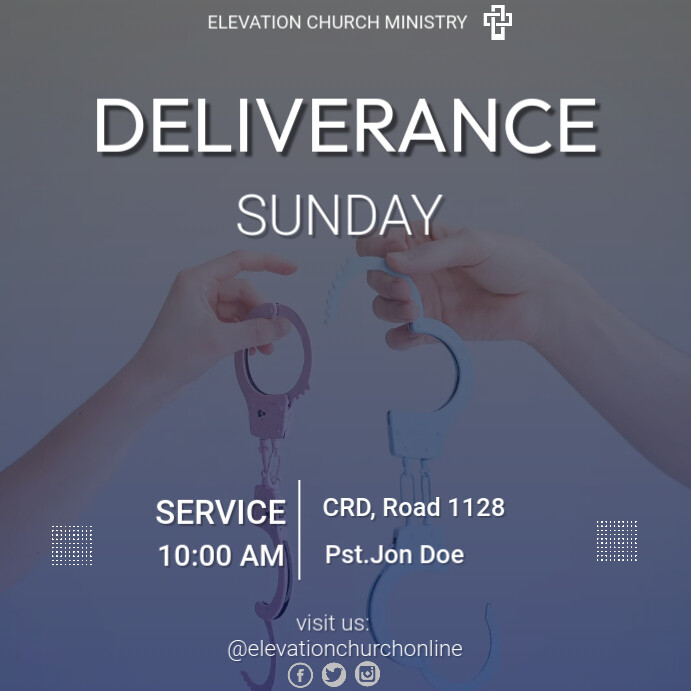DELIVERANCE SERVICE (7) Template | PosterMyWall