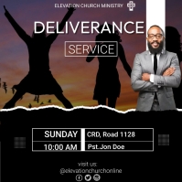 deliverance service flyer Template | PosterMyWall